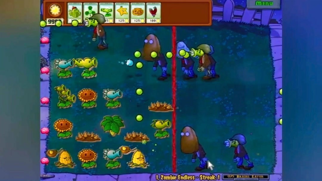 植物大战僵尸作弊 - 豌豆、向日葵、食人花、棘草