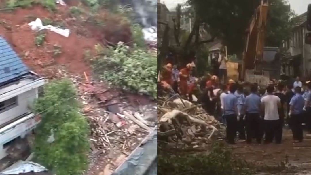 湖南沅陵县山体滑坡5户被埋 已救出11人另有1人被困