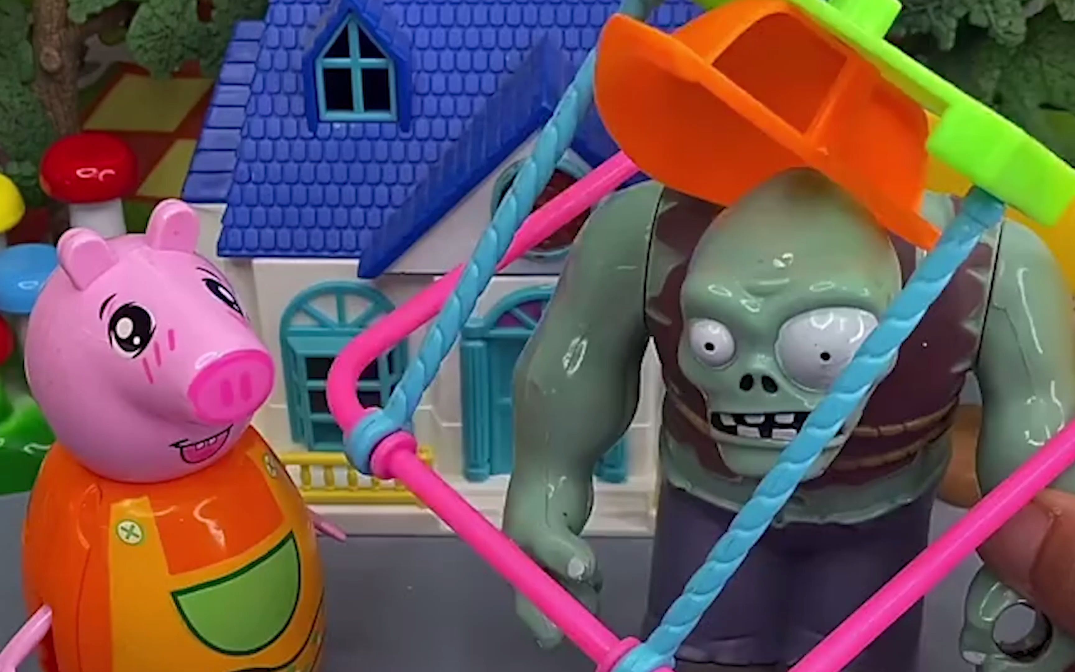 小猪佩奇玩具故事,垃圾分类小游戏,亲子益智早教动画.mp4