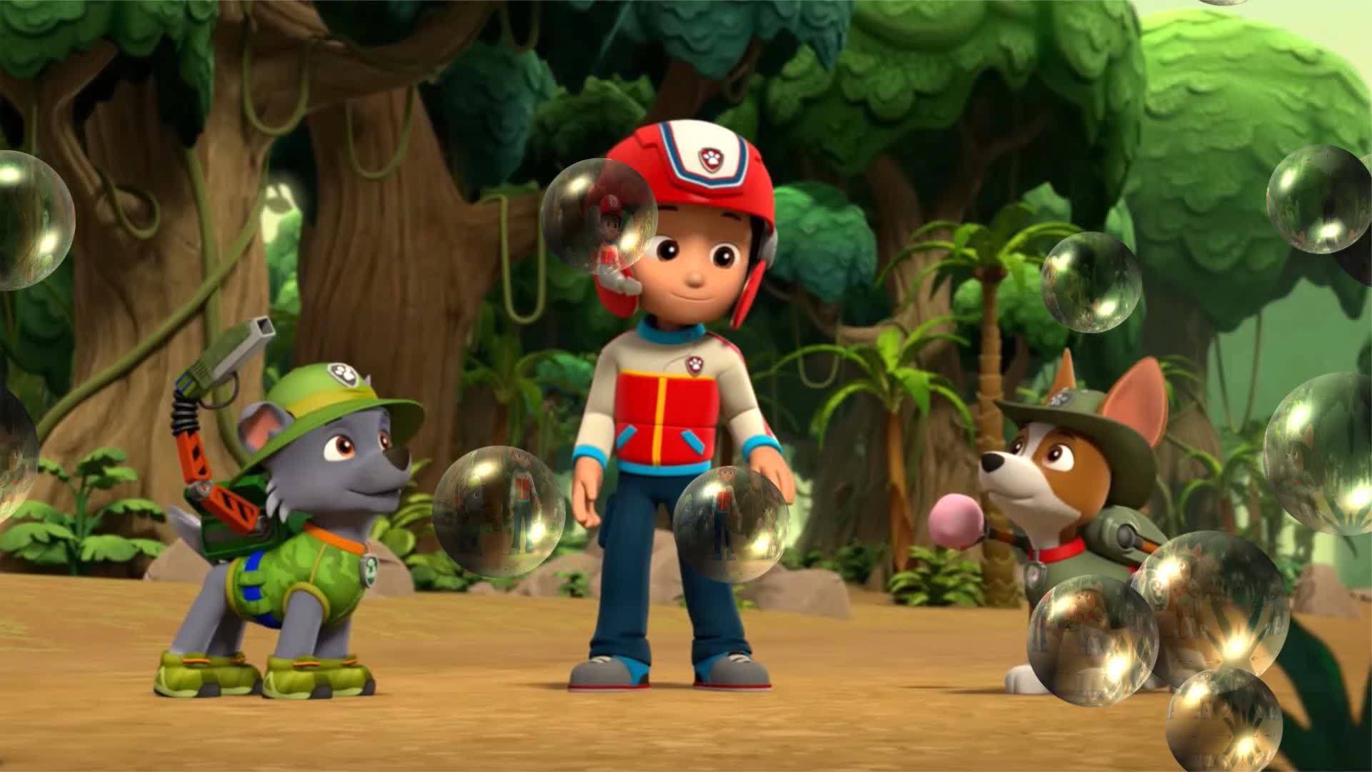 汪汪队立大功在森林拼图游戏视频,婴幼儿宝宝早教益智卡通动画