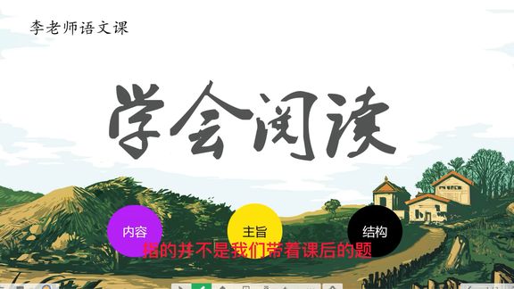 老师:学会阅读文章的标题,可以快速读懂文章,学生:明白了