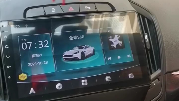 03-18款别克君威360全景导航一体机行车记录仪倒车影像系统安装...