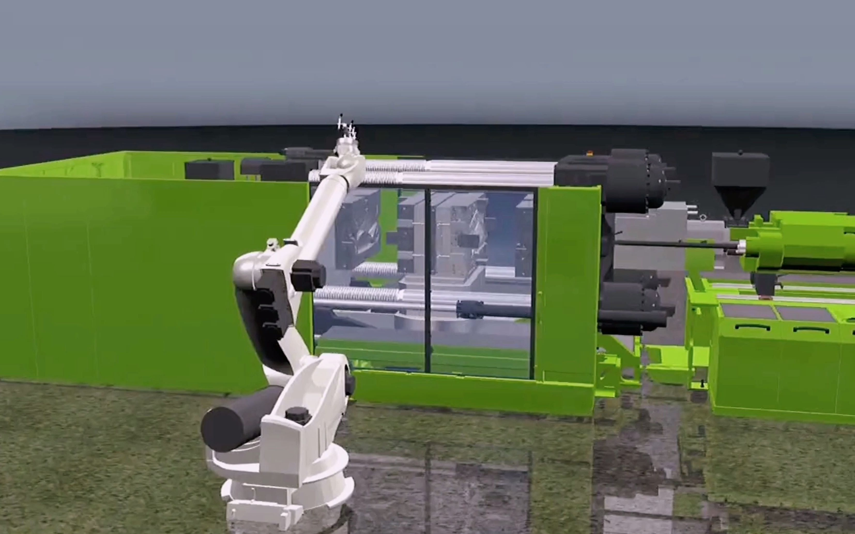 奔驰汽车内饰件模具分析,机台中心旋转双色模,网友:厉害了