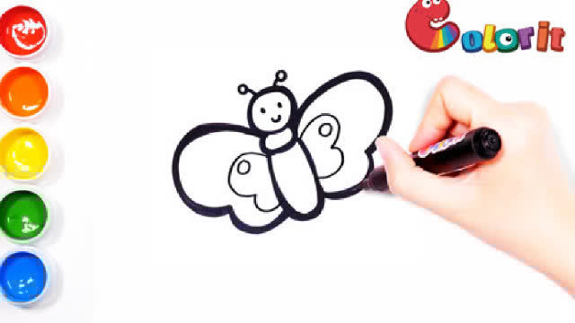 简笔画:手把手教你画一只漂亮的小蝴蝶