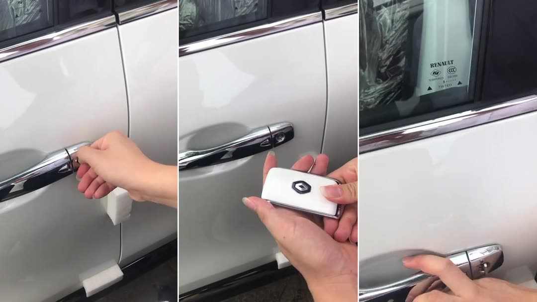 雷诺科雷傲钥匙没电如何打开车门?#开车门的小技巧