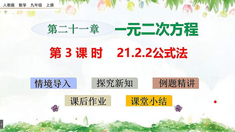 用公式法求解一元二次方程(第3课时)