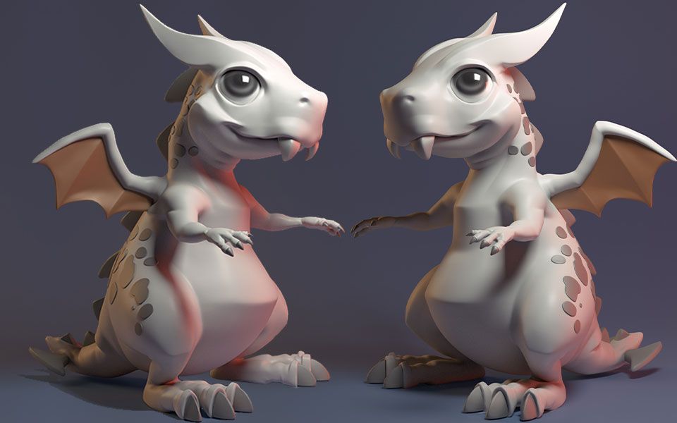 ZBrush小恐龙Q版模型教学,这么简单,别说学不会啦