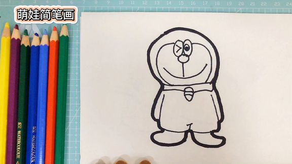 简笔画:画一只可爱的机器猫,好看