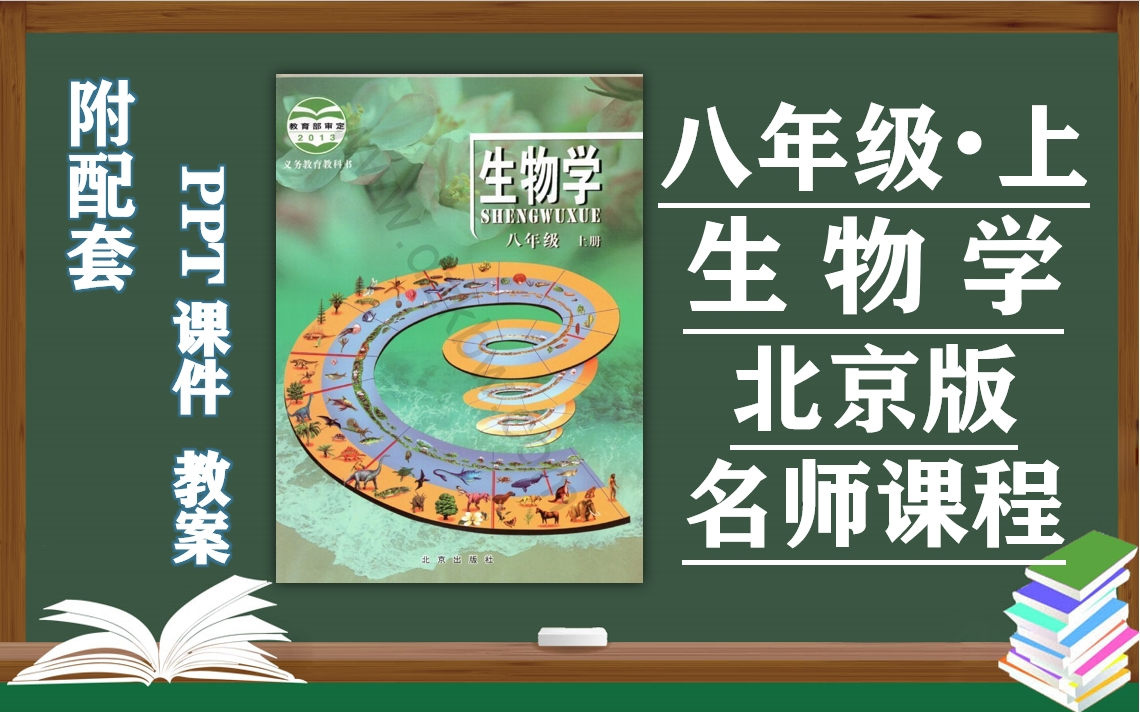 ...初中二年级生物上册优质课(附PPT课件+教案备课),北京出版社八年级...