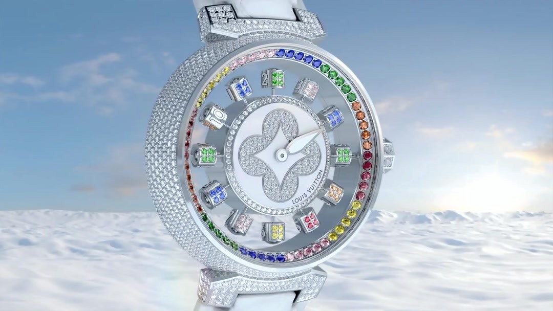 精致工艺 Louis Vuitton 2019镂空表盘旋转时标腕表系列广告