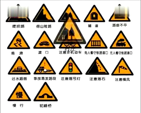 01道路交通信号及其含义 警告标志