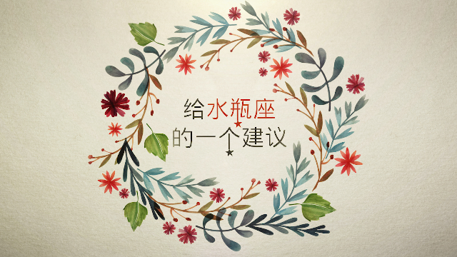 《给水瓶座的一个建议》