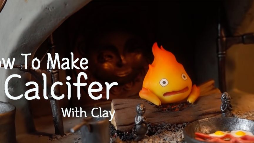 用粘土制作卡西法(哈尔的移动城堡)#来自油管clay attraction