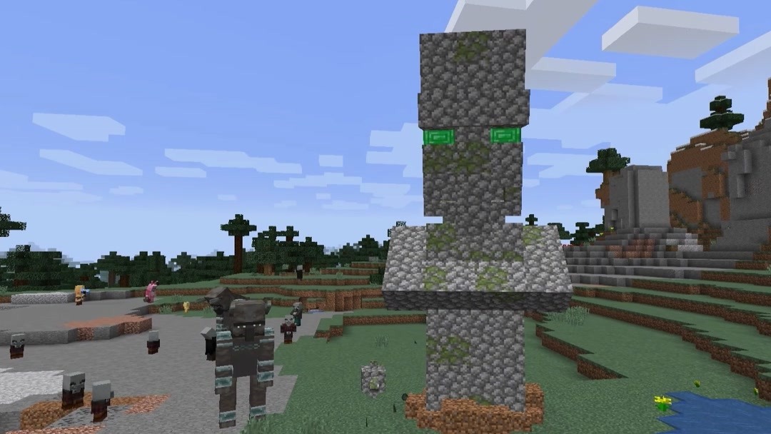 我的世界更多掠夺者模组,巨型石像震撼到我