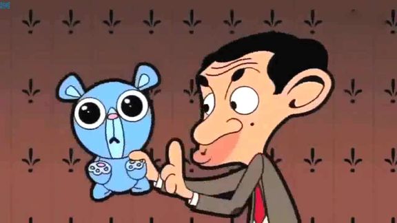 憨豆动画:好搞笑,憨豆的手困在了存钱罐里了