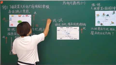 冀教版五上第一课 方向与路线(一)