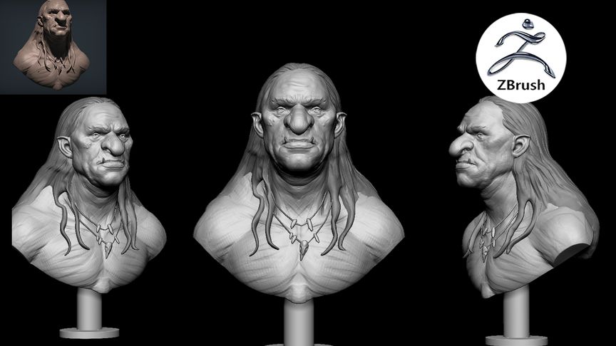 【Zbrush建模】人物角色雕刻、zb人物半身教学、新手必备