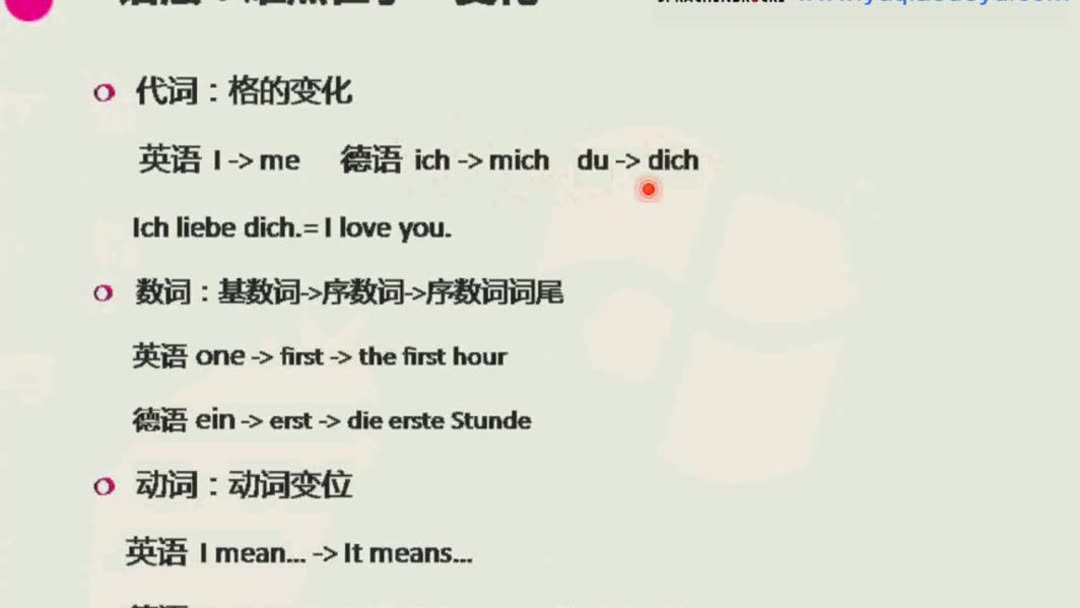 德语A1教学系列之德语和英语词性的对比