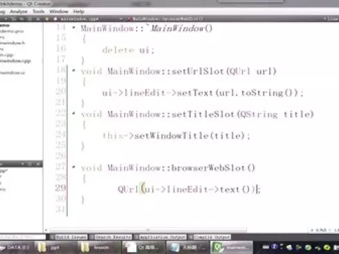 QT高级编程视频教程(丁林松)7-4 实现浏览器浏览功能