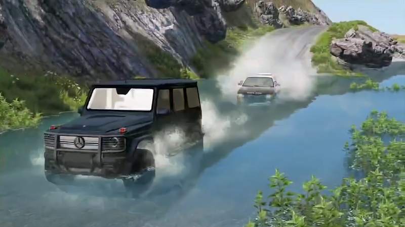 游戏车祸模拟器,汽车涉水挑战