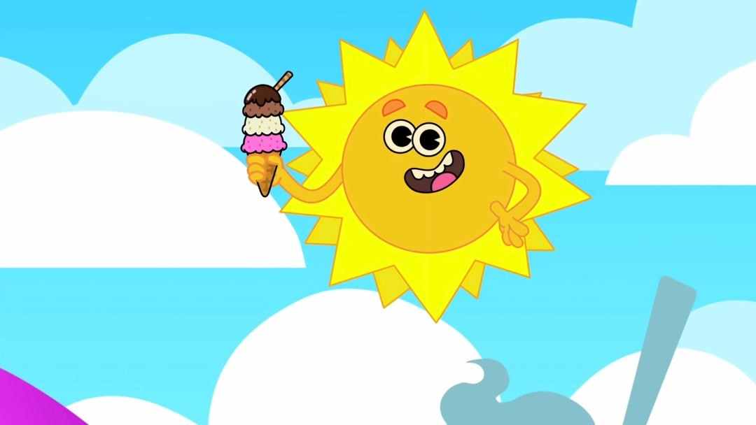 创意儿童动画:夏天天气太热怎么办?来一个冰淇淋吧