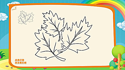 自然简笔画教程,如何画树叶,海知简笔画大全
