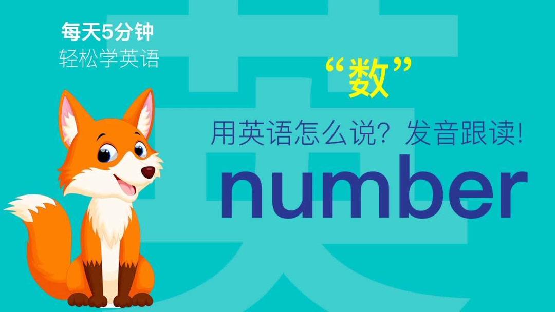 356.数用英语怎么说?number发音,零基础学英语,初学者入门!