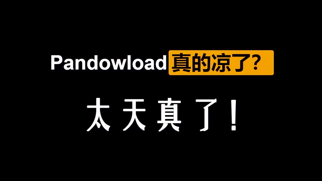 Pandownload真的彻底凉了?网友:太天真了!