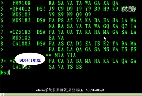民航查询预订系统 ETERM黑屏新手培训