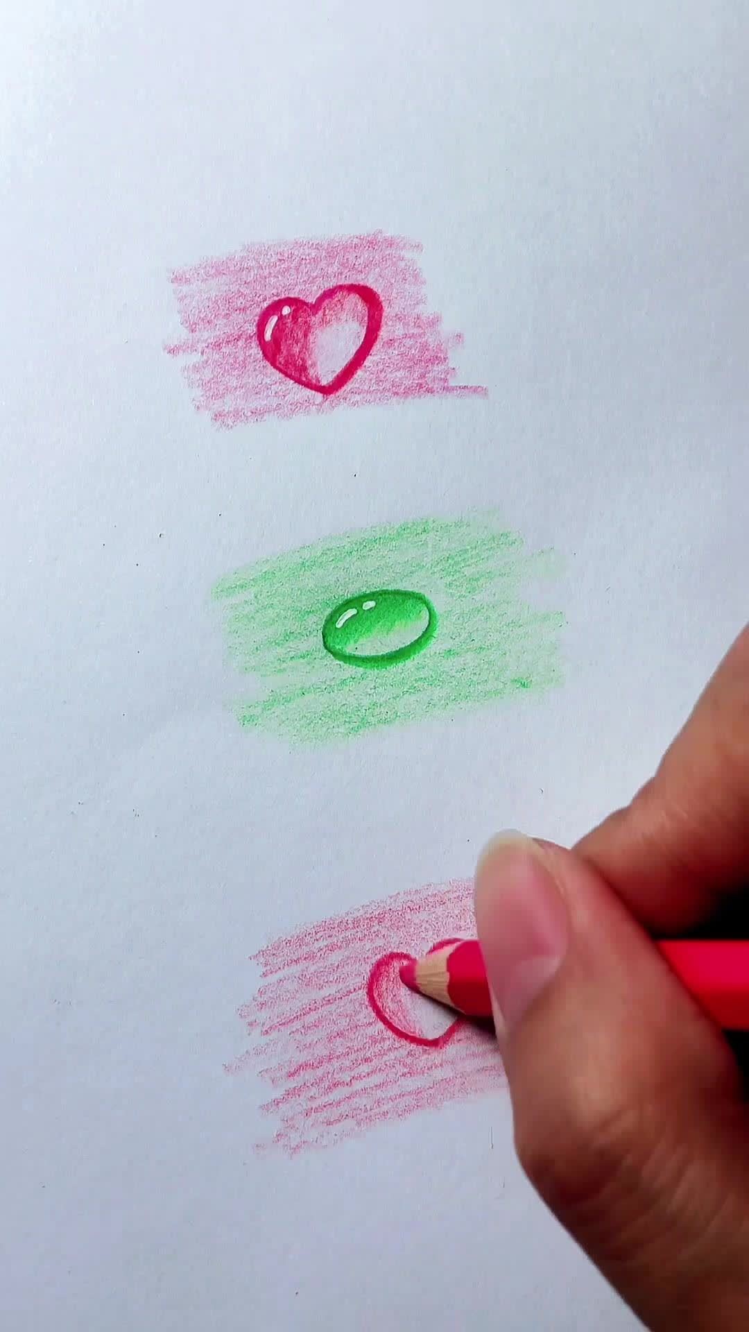 爱心水珠的画法