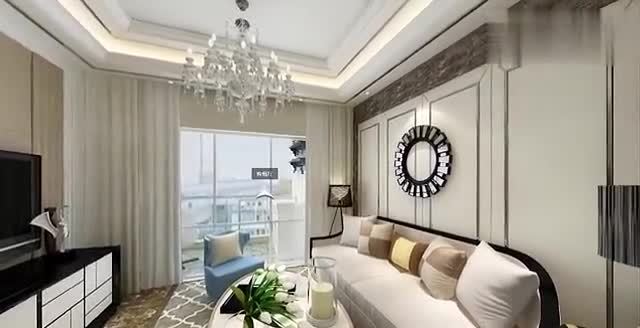 黑白灰现代简约风格客餐厅家居装饰装修设计效