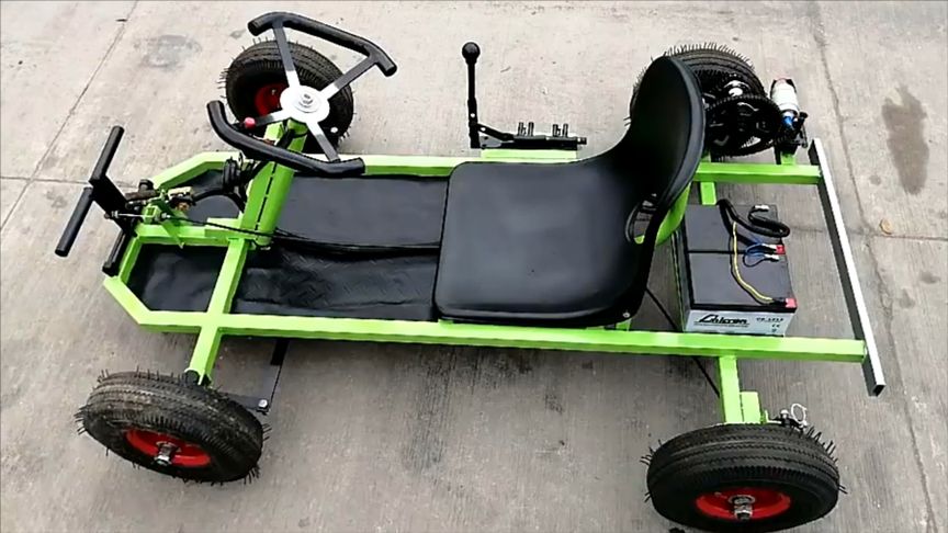 纯手工打造mini电动卡丁车