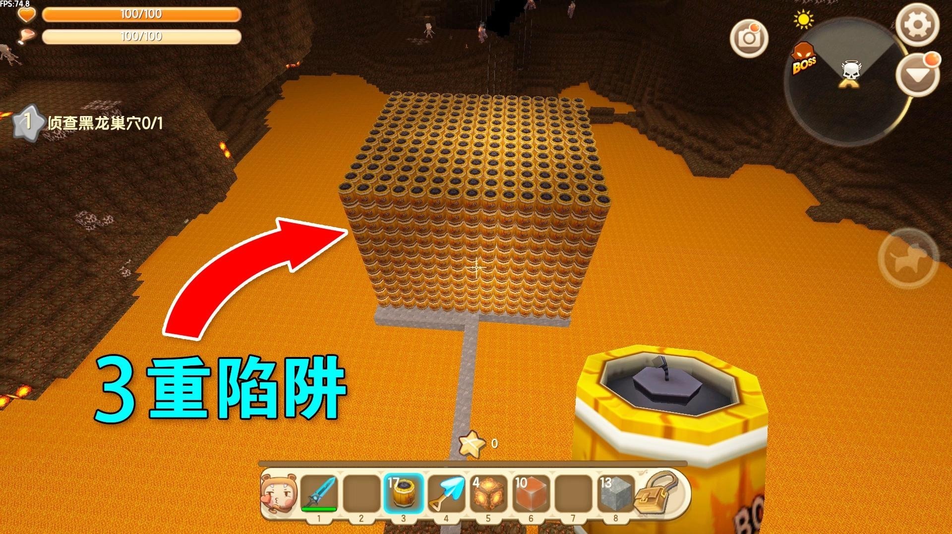 迷你世界:给熊孩子做一个房子,里面有3重陷阱,错一步就会完蛋