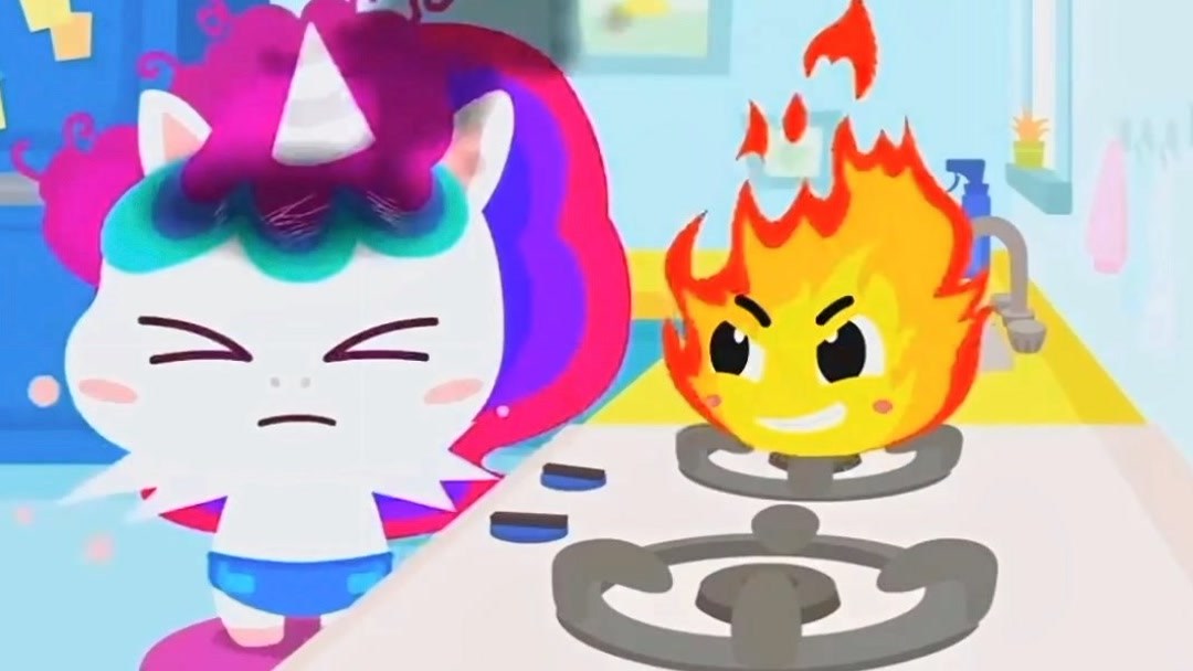 危险的煤气灶不能碰 妈妈不在家;宝宝安全启蒙