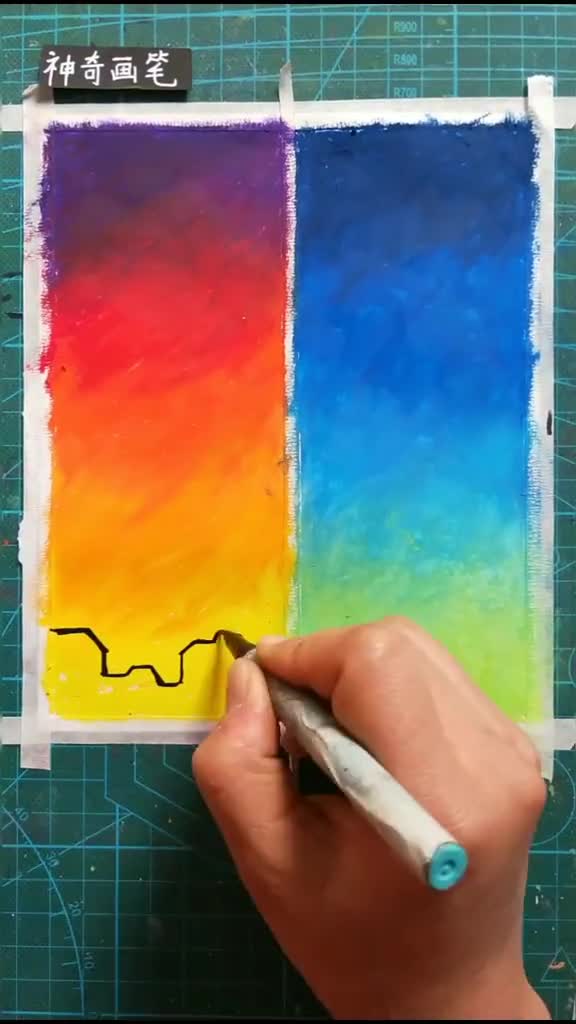 油画棒乱涂乱画,结局却美呆了。绘画教程