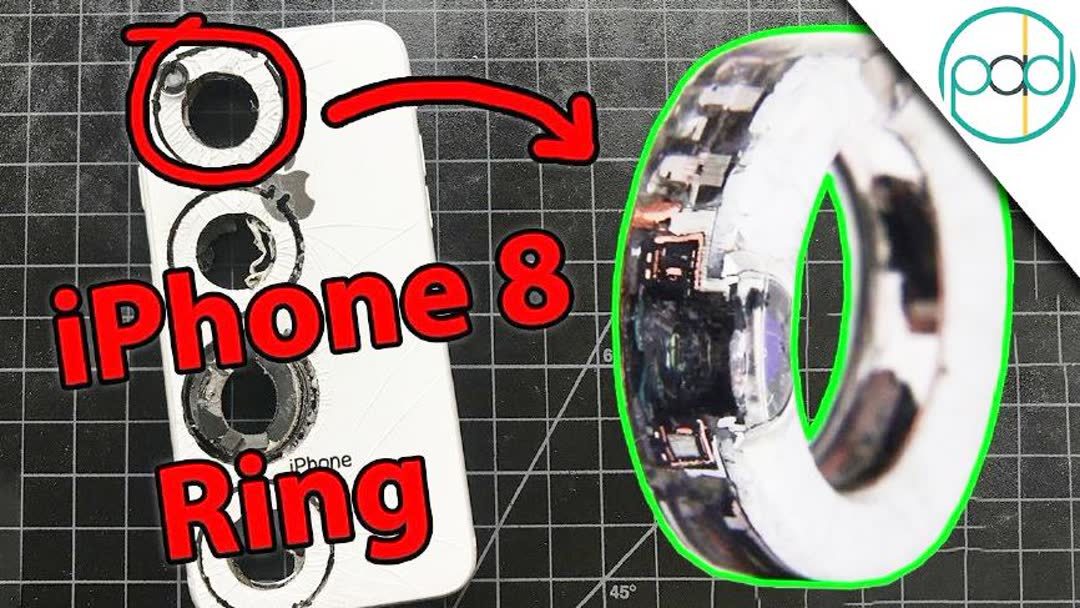 用水刀将iPhone8切割成一枚戒指,用钱也买不到