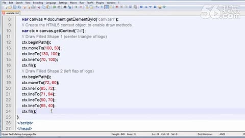 英- HTML5 Canvas教程画线和填充图案使用Javascript