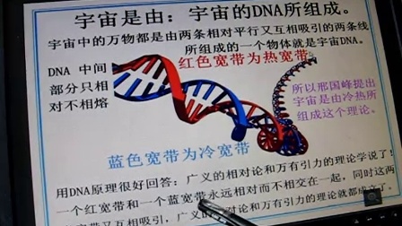 宇宙是由:宇宙中的DNA所组成的。