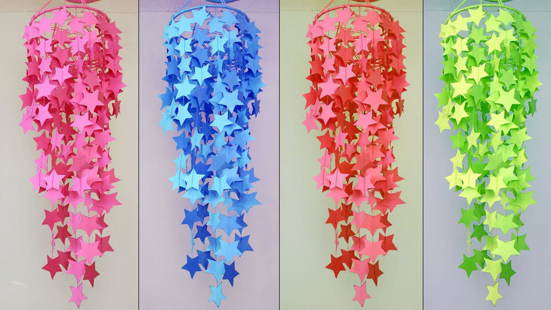 手工DIY:如何用纸制作出风铃?非常简单的装饰纸工艺教程!