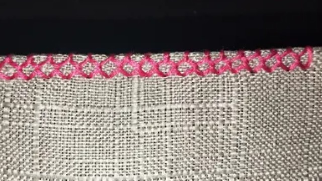 手缝锁边针法,基础慢动作教会你,能缝衣服...