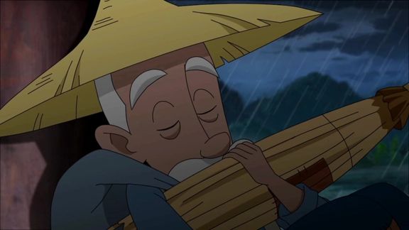 为了掩饰伞里的钱,老汉为旧伞捏造一个故事,真是多此一举呀!