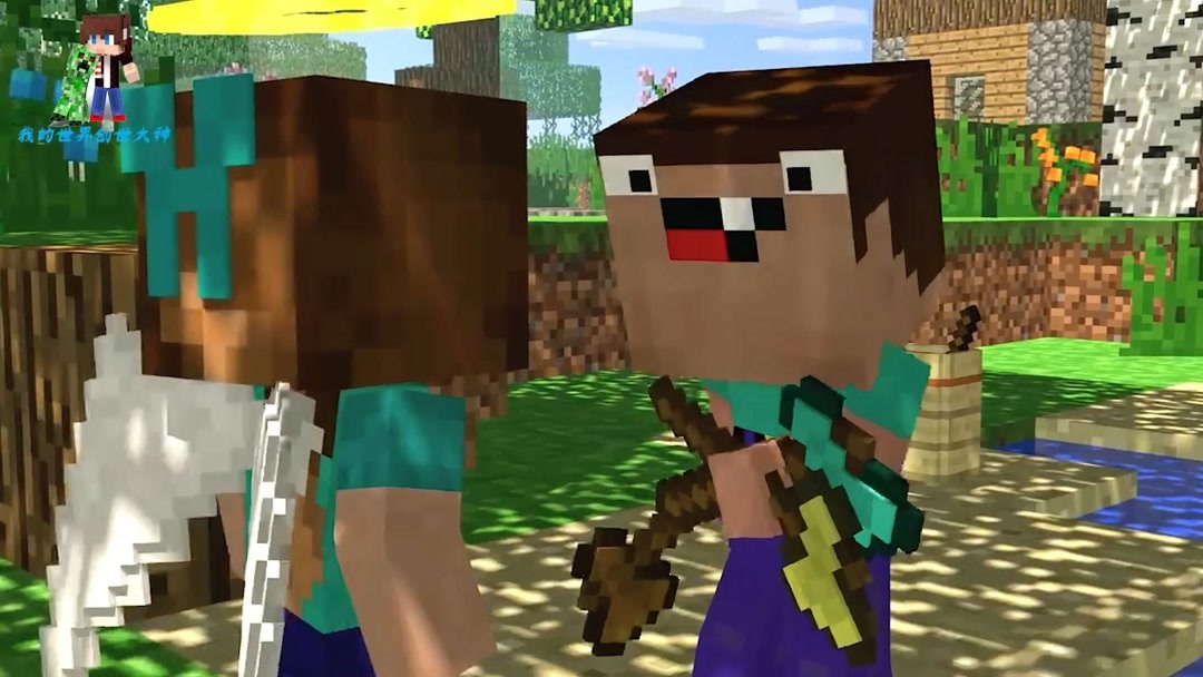 我的世界创世大神:我的斧头不锋利了,有人就送来了钻石斧头!