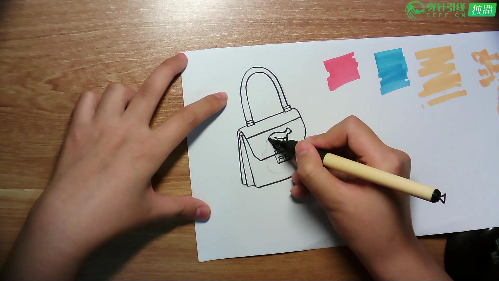 服装设计插画风马克笔时装效果图教程