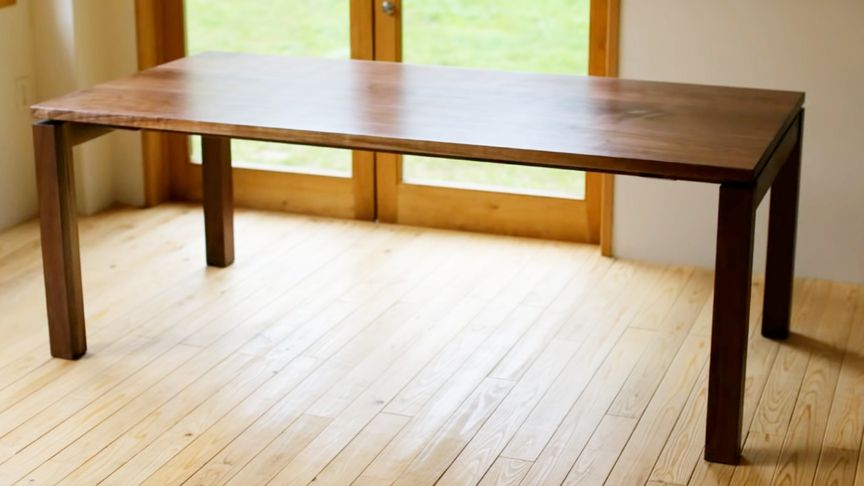 纯实木黑胡桃木桌制作过程,美爆了,不知道多少钱能买到「下」