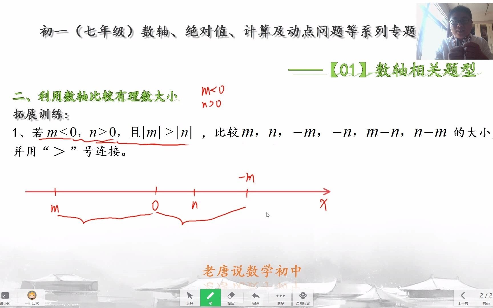 初一(七年级)数轴、绝对值、计算及动点问题等系列专题02比较有理数...