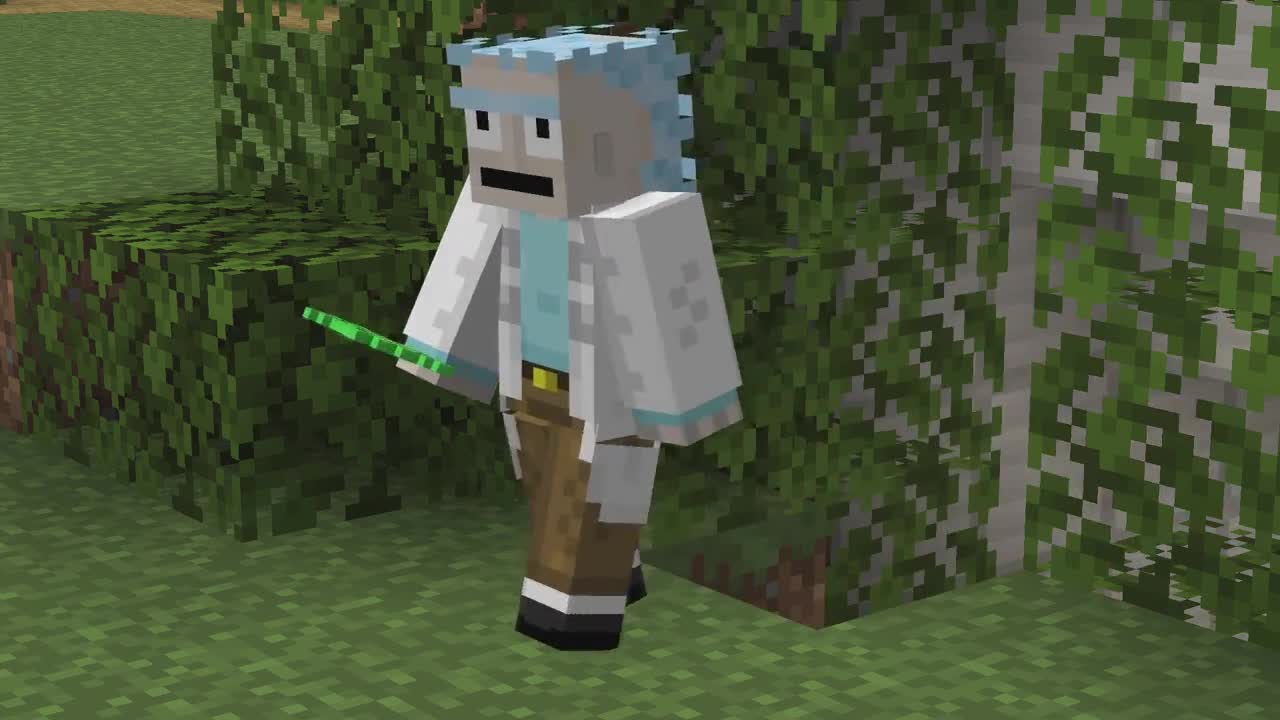 我的世界MC动画:神奇的树木,树上结满绿宝石,村民见到很兴奋!