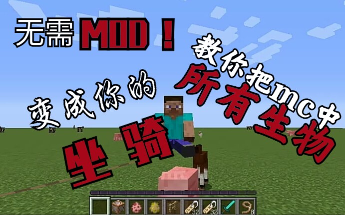 无需mod!教你把mc所有生物变成你的坐骑