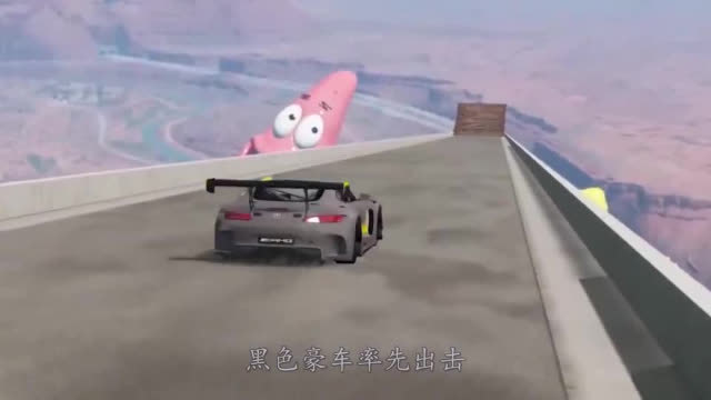 汽车加足马力冲向海绵宝宝会怎样?3D动画模拟