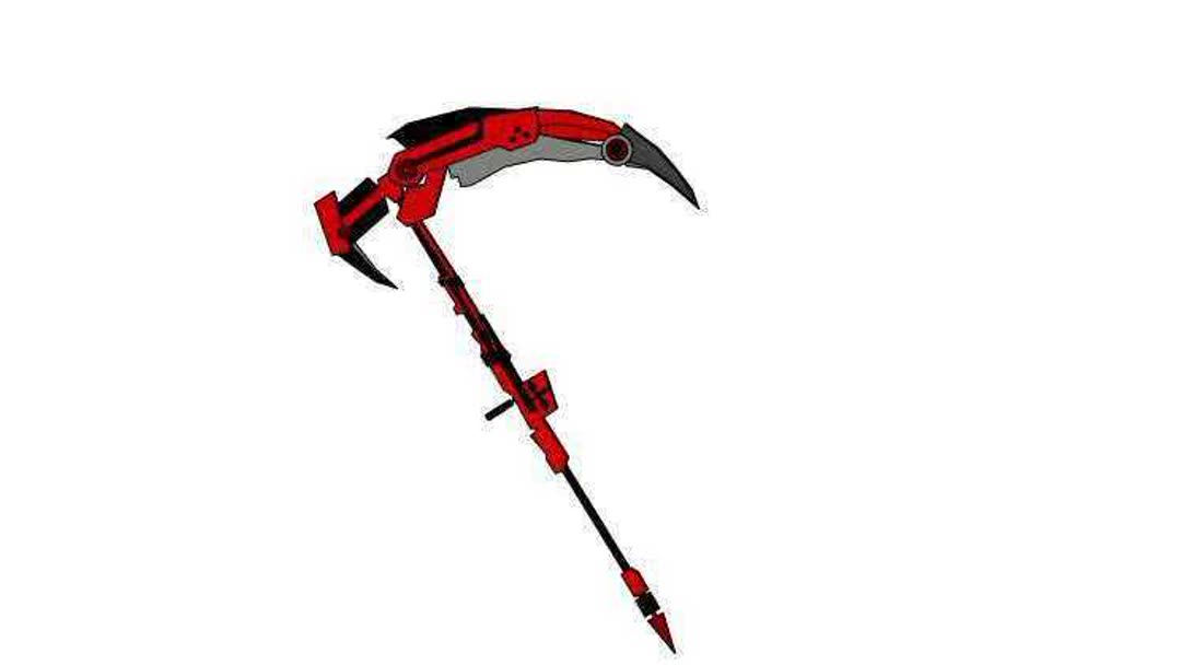 3DMAX武器-《RWBY》鲁比洛斯武器枪械镰刀-新月玫瑰模型制作一