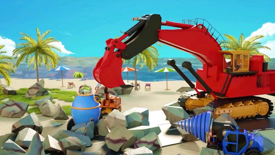 汽车总动员 变形警车 挖土机推土机93